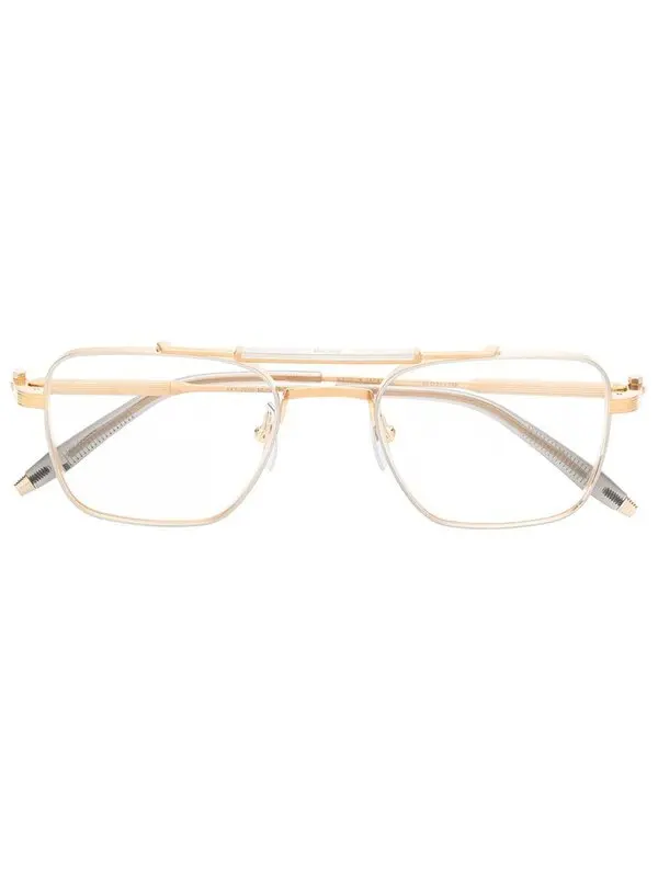 AKONI Square-frame Optical Glasses - Gold
