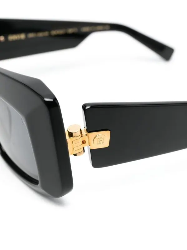 Balmain Envie Square-Frame Sunglasses - Black | Editorialist display picture 2