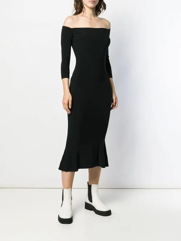 Norma Kamali Off-the-shoulder Fishtail Dress