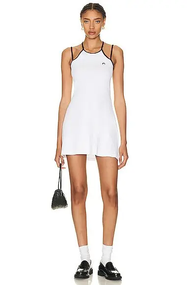 Marine Serre Tennis Court Mini Dress In White - 65% Off | Editorialist