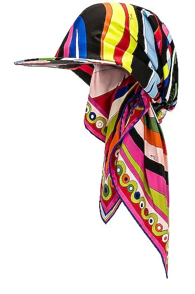 Emilio Pucci Silk Twill Hat In Black