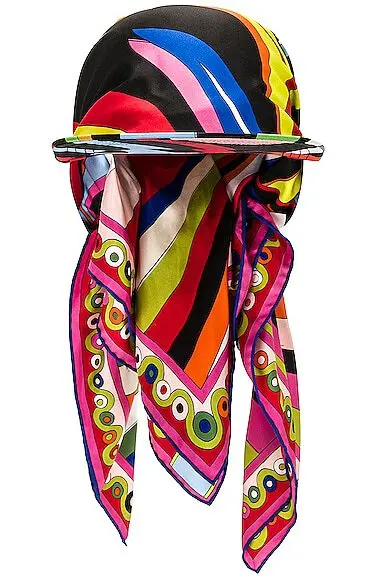 Emilio Pucci Silk Twill Hat In Black
