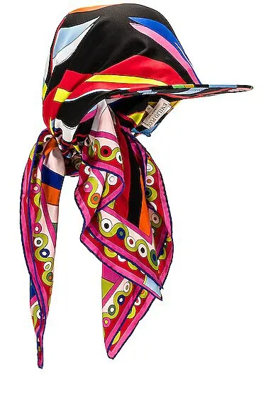 Emilio Pucci Silk Twill Hat In Black