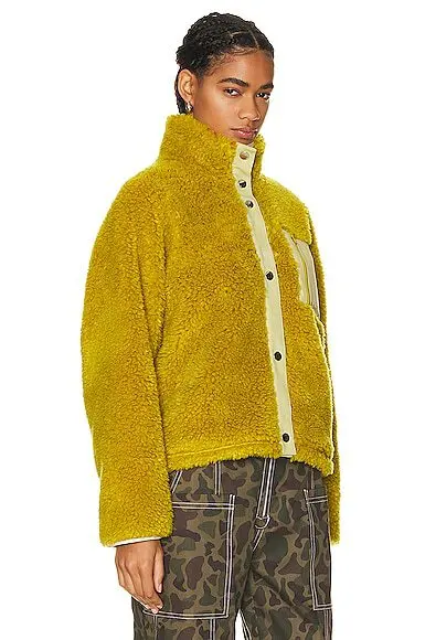 Sandy Liang Tim Fleece Jacket In Olive