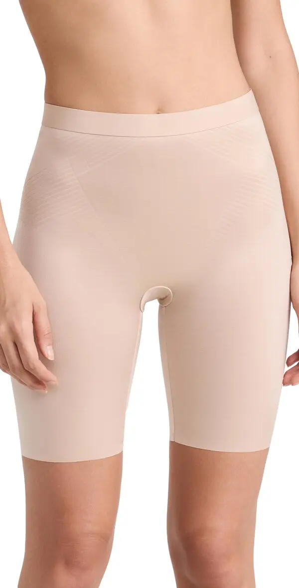 Spanx Shape Invisible Mid-thigh Short - Champagne Beige