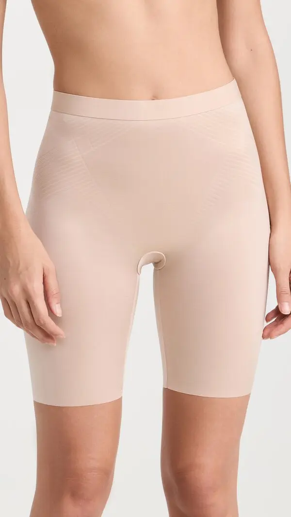 Spanx Shape Invisible Mid-thigh Short - Champagne Beige