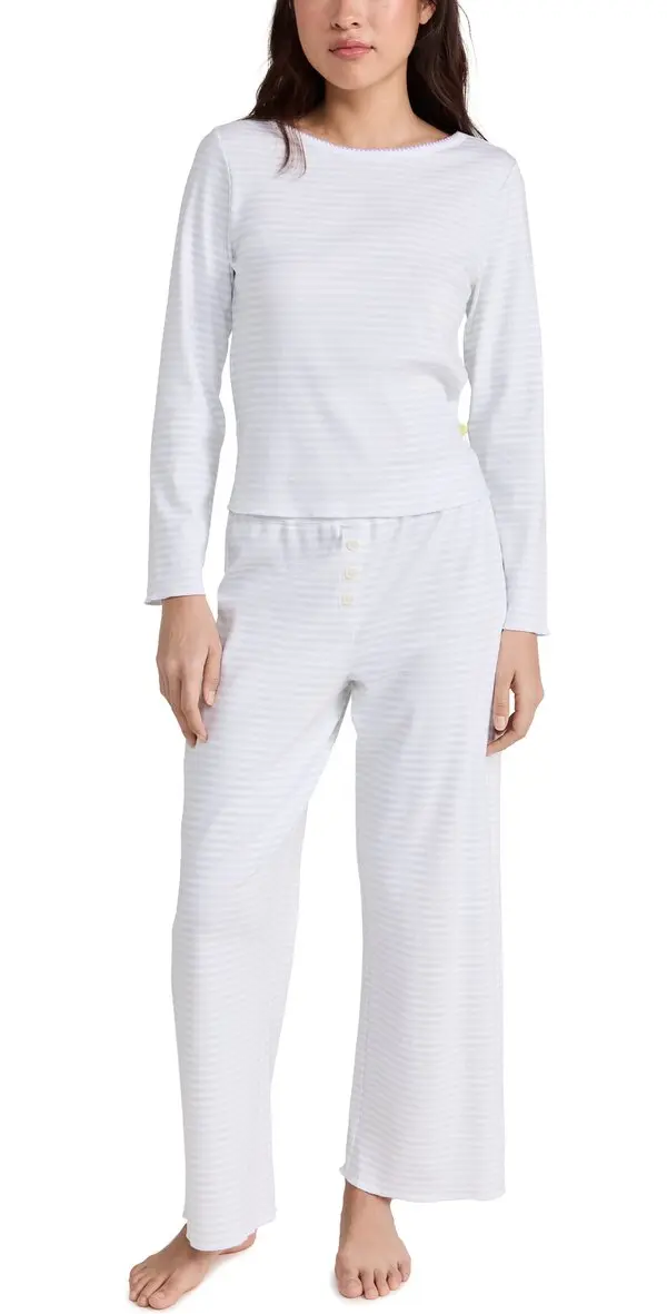 Morgan Lane Ellie Pajama Set - Sky Stripe