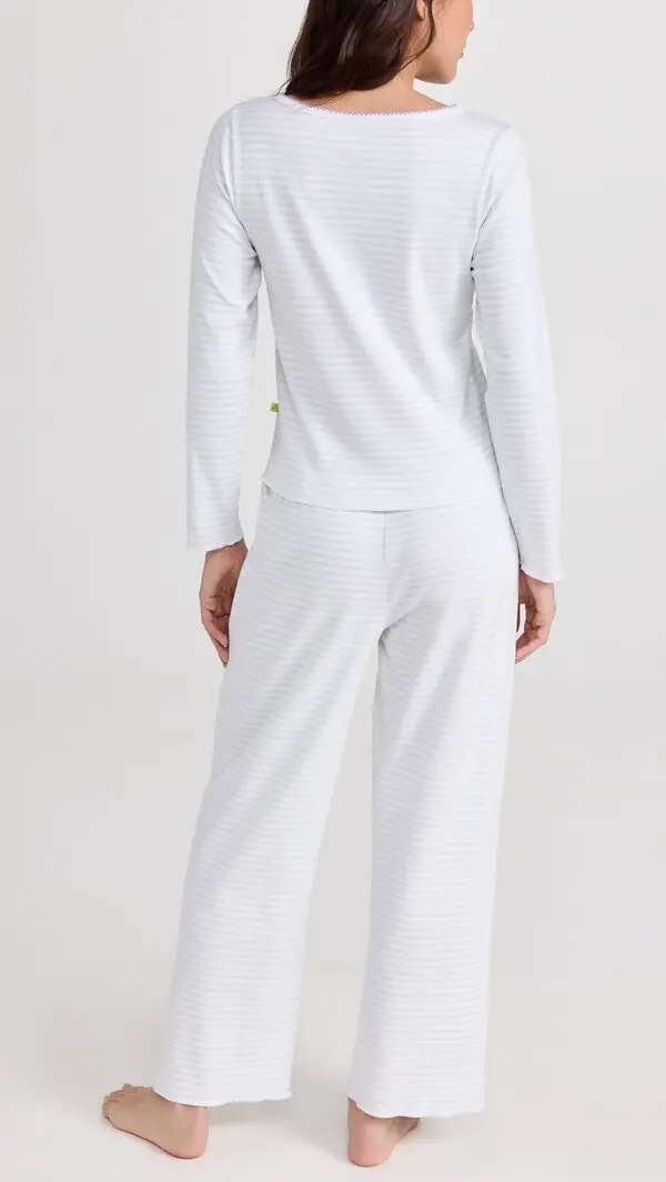 Morgan Lane Ellie Pajama Set - Sky Stripe