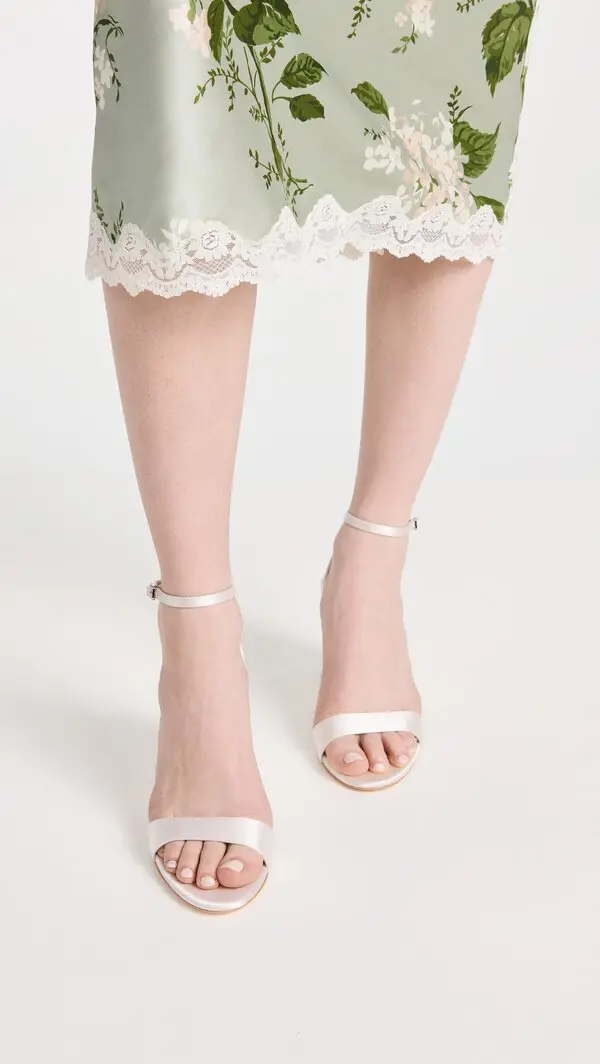 LOEFFLER RANDALL Malia Curved Heel Sandals - Cream
