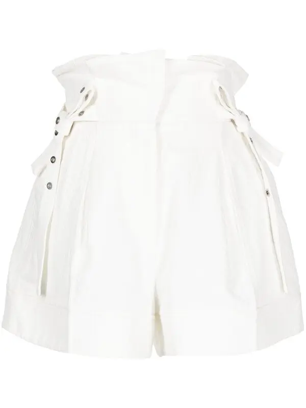 3.1 Phillip Lim Paperbag Cotton-linen Shorts - White