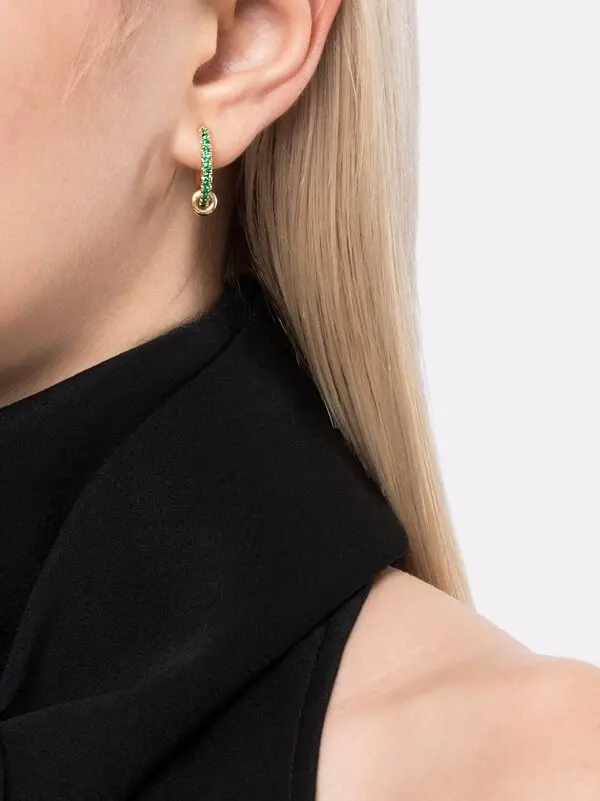 SPINELLI KILCOLLIN 18k Yellow Ara Emerald Hoop Earrings - Gold