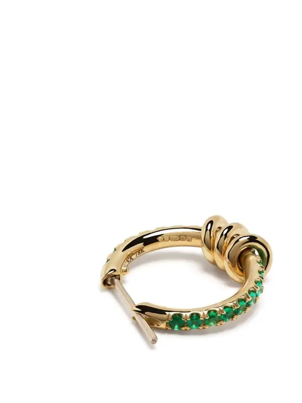 SPINELLI KILCOLLIN 18k Yellow Ara Emerald Hoop Earrings - Gold