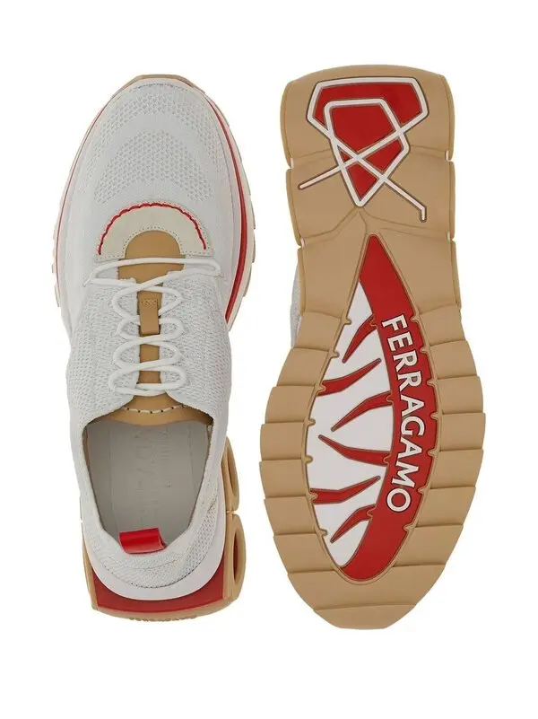 FERRAGAMO Gancini-plaque Low-top Sneakers - White
