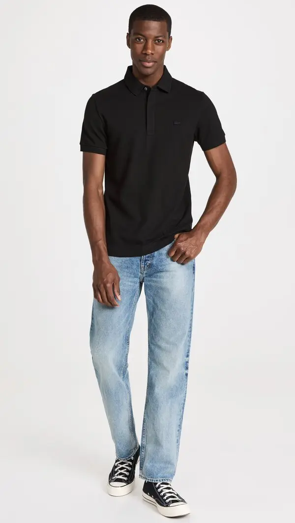 Lacoste Stretch Cotton Paris Polo - Noir