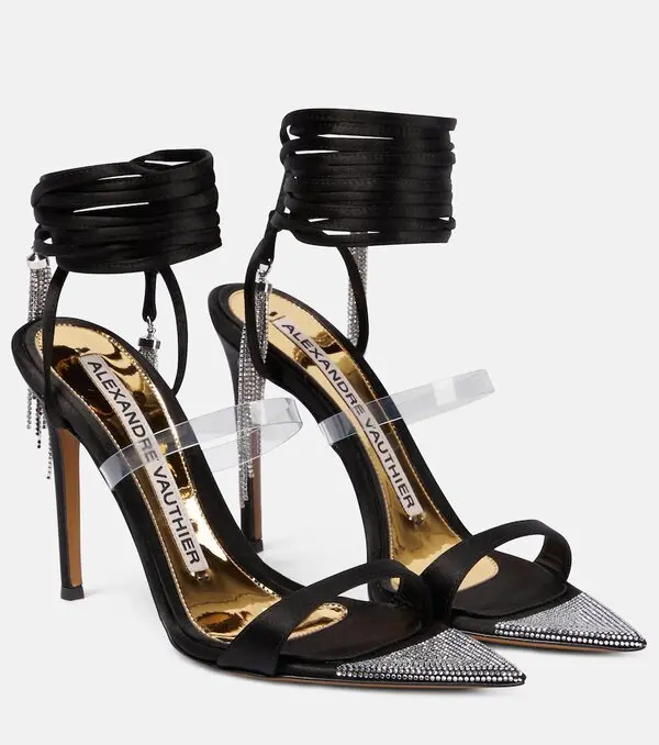 Alexandre Vauthier Metafisico 105 Crystal-embellished Sandals - Black