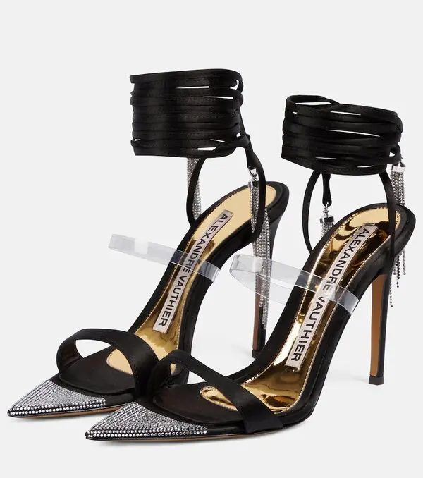 Alexandre Vauthier Metafisico 105 Embellished Lace-up Sandals
