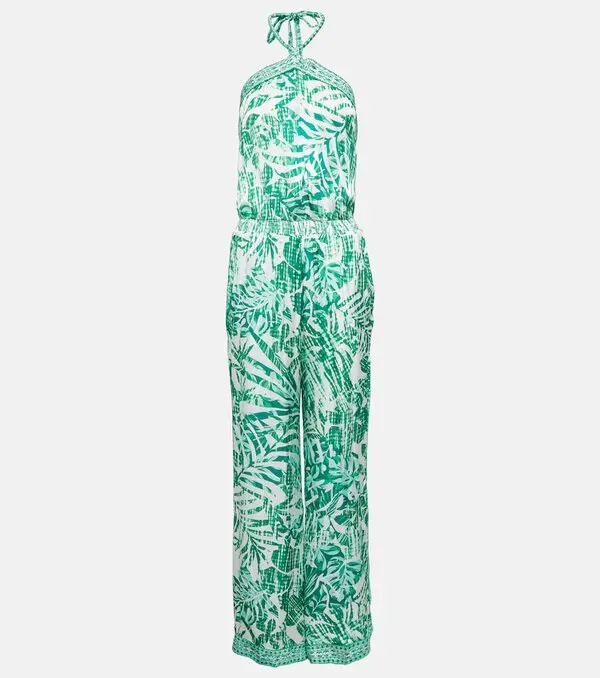 Poupette St Barth Isabelle Printed Jumpsuit - Green