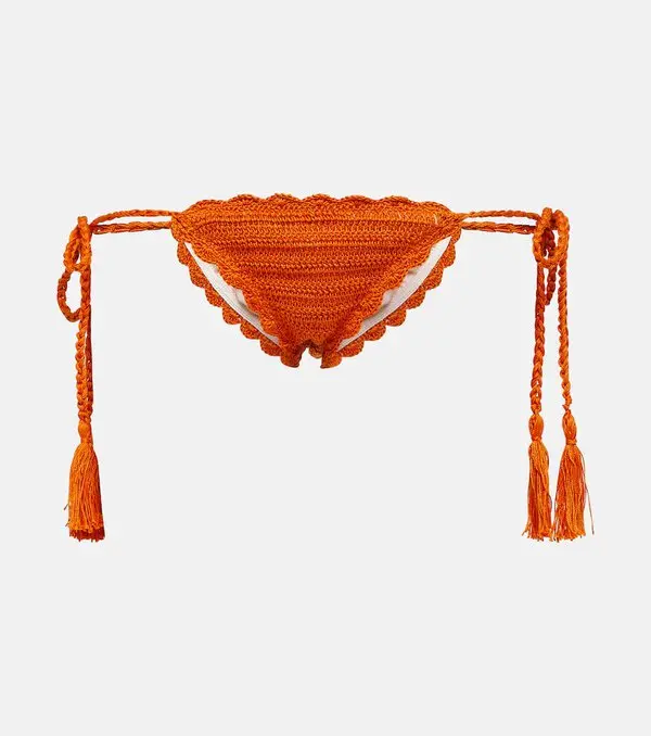 Anna Kosturova Crochet Bikini Bottom - Orange