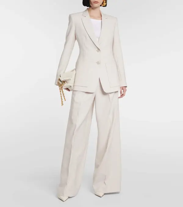 Dorothee Schumacher Single-breasted Wool-blend Blazer - White
