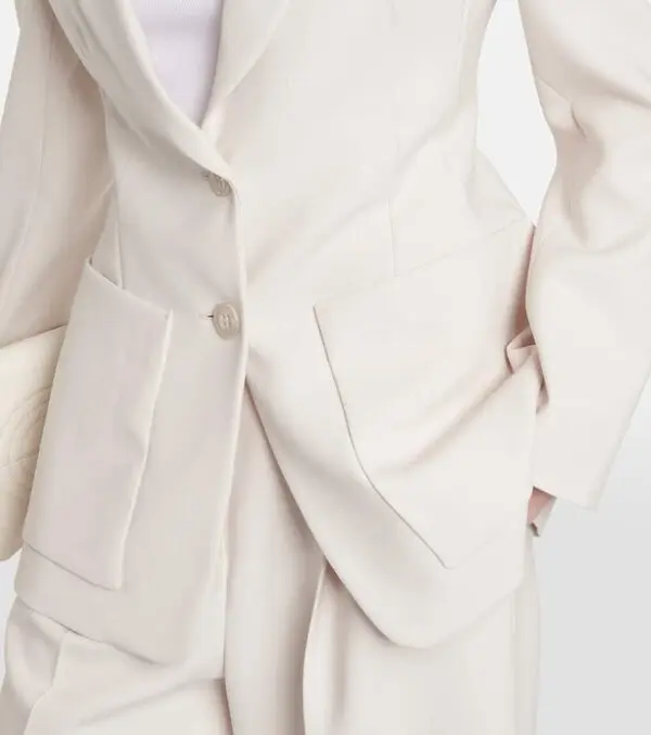 Dorothee Schumacher Single-breasted Wool-blend Blazer - White