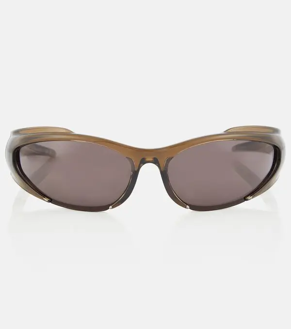 Balenciaga Oval Sunglasses - Brown