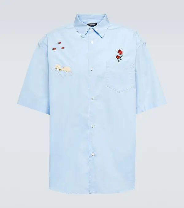 Undercover Embroidered Cotton Poplin Shirt