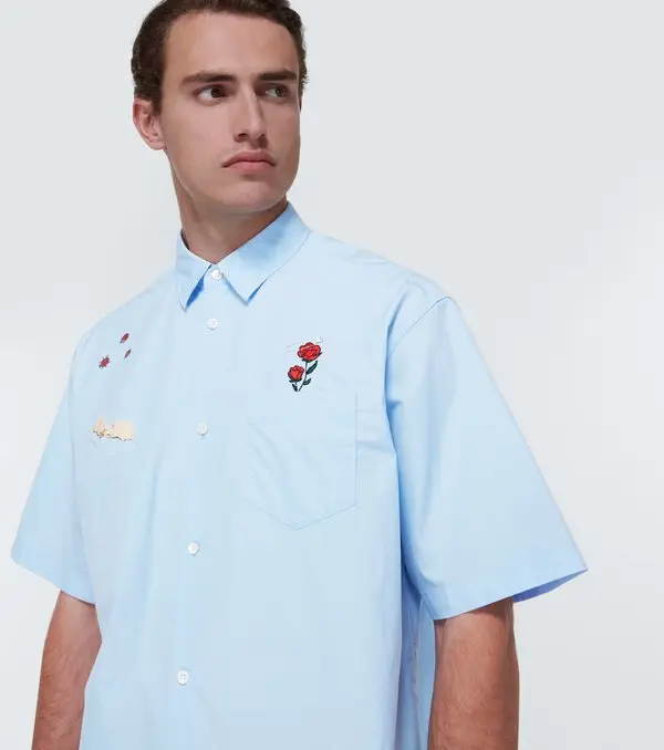 Undercover Embroidered Cotton Poplin Shirt