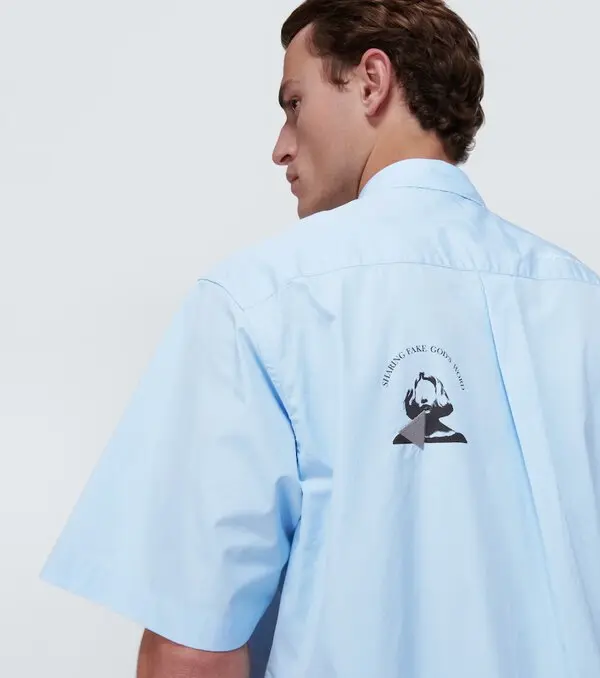 Undercover Embroidered Cotton Poplin Shirt