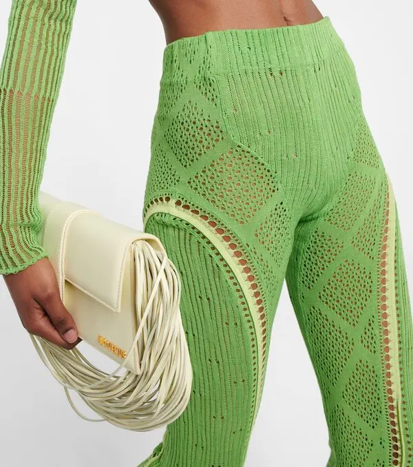 ROBERTA EINER Disco High-rise Flared Pants - Green