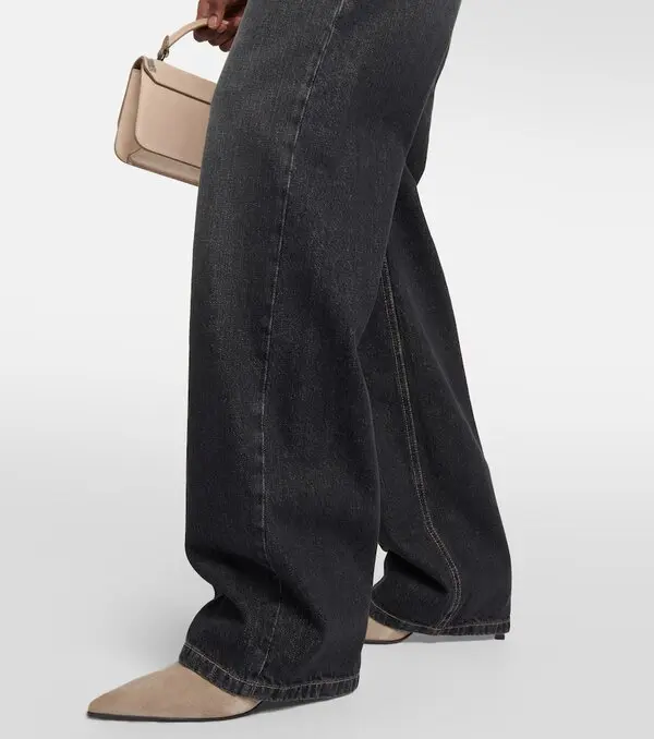 Brunello Cucinelli Embellished Wide-leg Jeans - Grey