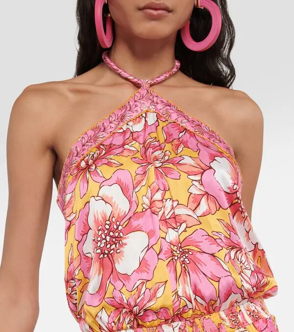 Poupette St Barth Isabelle Printed Jumpsuit - Orange