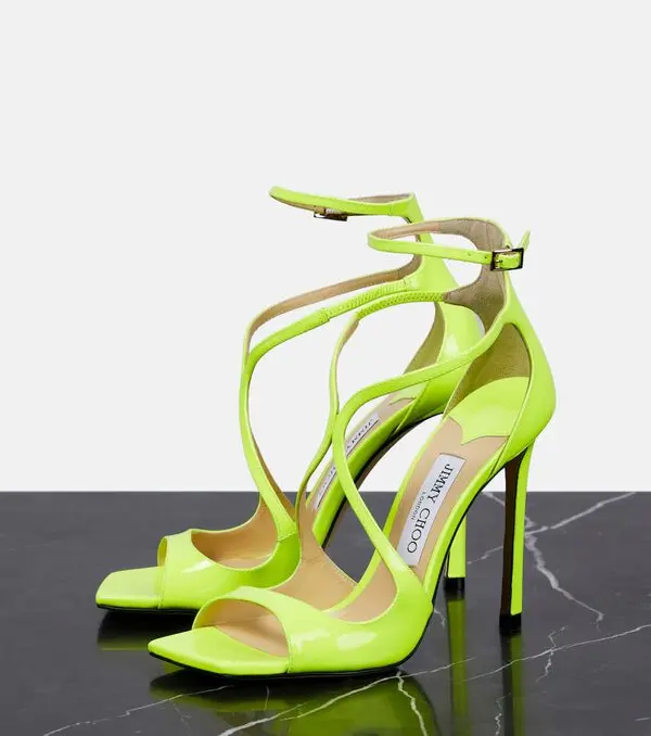 JIMMY CHOO Azia 110 Patent Leather Sandals