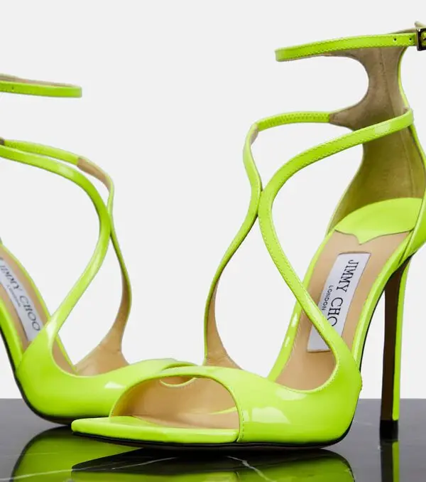 JIMMY CHOO Azia 110 Patent Leather Sandals