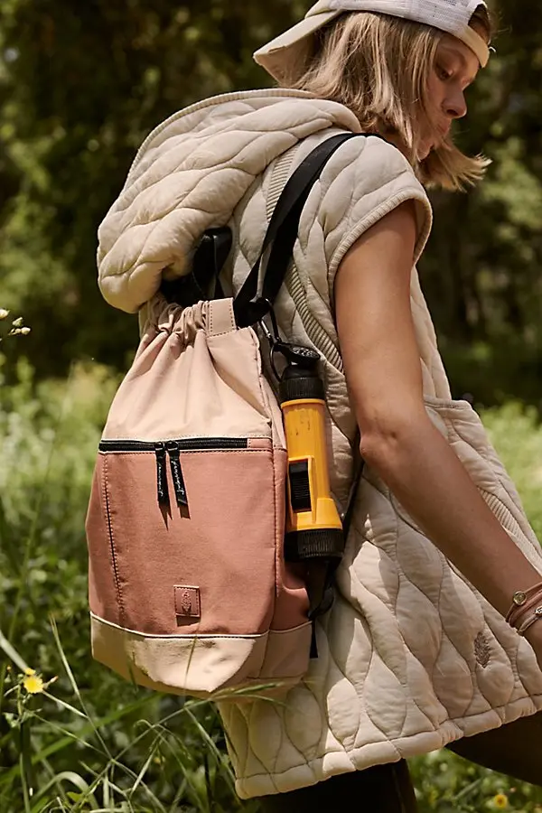 Free People Ripstop Drawstring Pack In Desert Rose - 59% Off  display picture 1