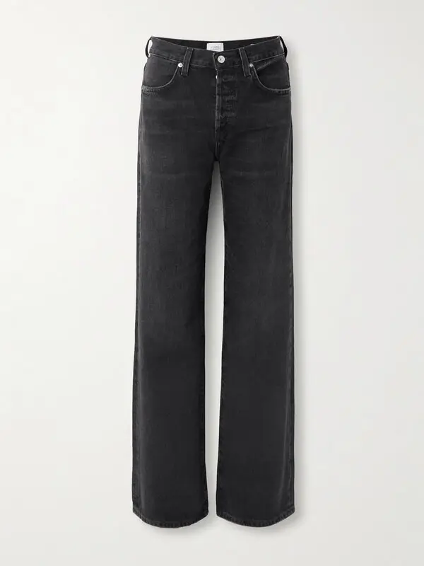 Citizens Of Humanity Annina High-rise Wide-leg Jeans - Black