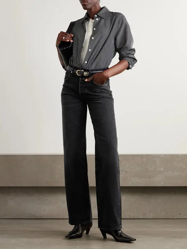 Citizens Of Humanity Annina High-rise Wide-leg Jeans - Black