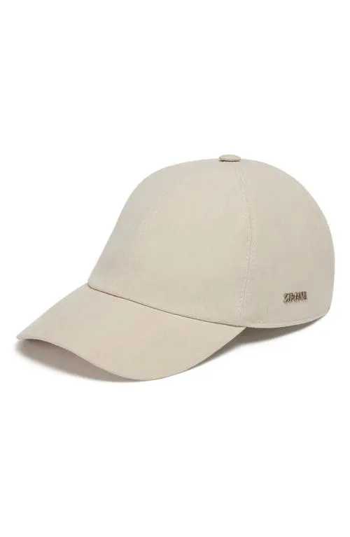 Zegna Linen Baseball Cap - Natural