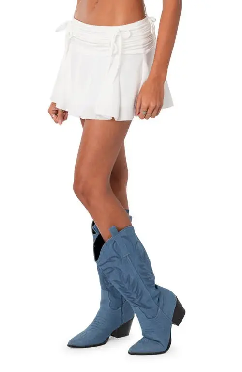 EDIKTED Keoni Gathered Ruffle Miniskirt