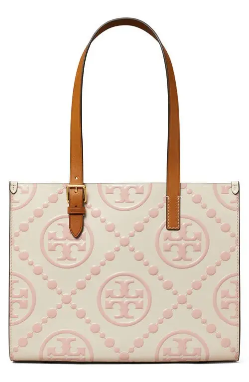Tory Burch Small T Monogram Embossed Tote - Blush