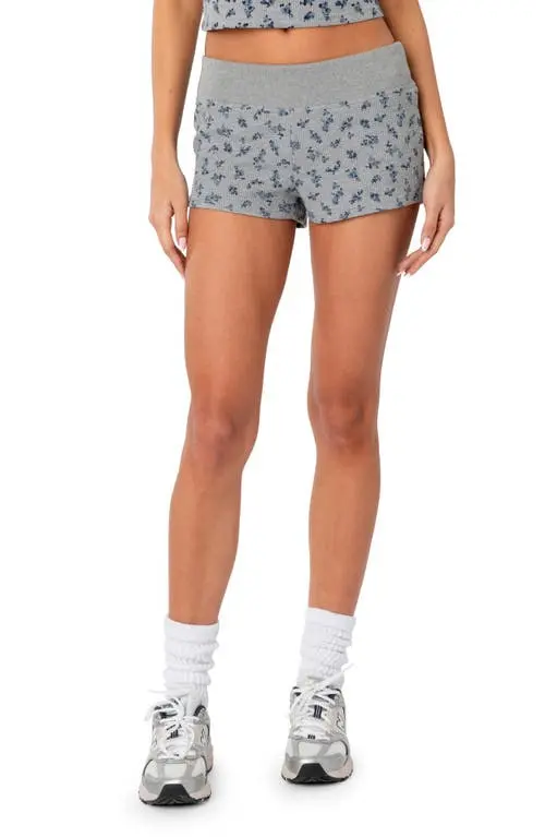 EDIKTED Wildflower Waffle Knit Shorts
