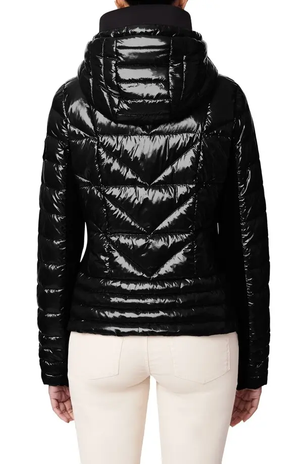 Bernardo Shiny Neoprene Water Resistant Puffer Jacket