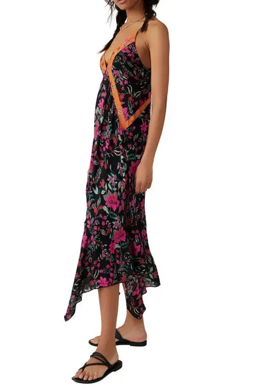 Free People There She Goes Maxi Slip Dress In Black Combo - 50% Off |  Editorialist