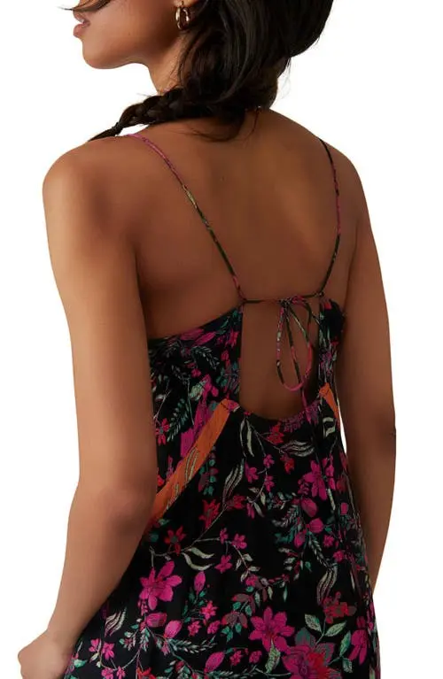 Free People There She Goes Maxi Slip Dress In Black Combo - 50% Off |  Editorialist