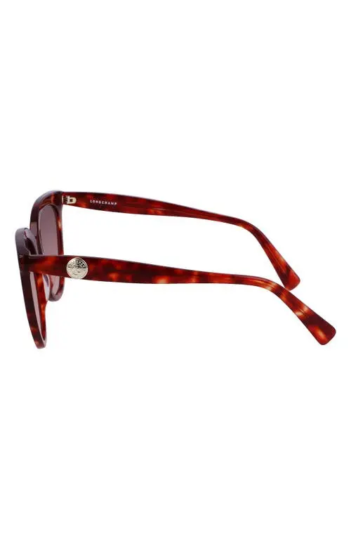 Longchamp 54mm Sunglasses - Red Havana