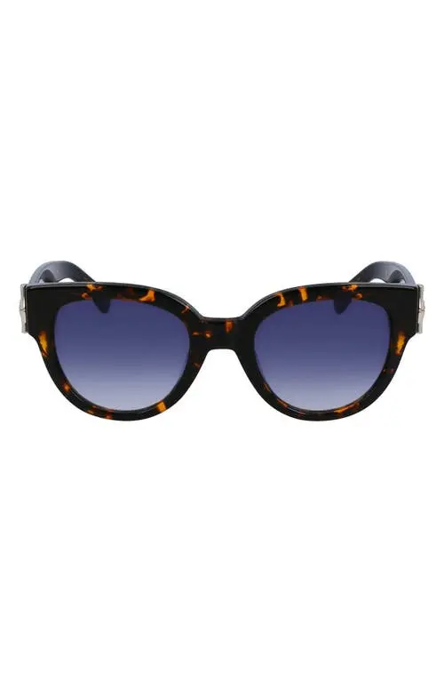 Longchamp 52mm Tea Cup Sunglasses - Dark Havana