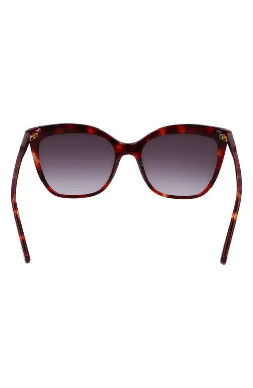 Longchamp 53mm Rectangular Sunglasses - Red Havana
