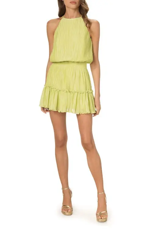 Dress The Population Kaylee Mini Dress - Celery Juice