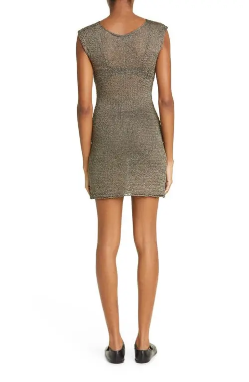Paloma Wool Austin Sheer Knit Mini Sweater Dress - C/248 Dark Khaki |  Editorialist