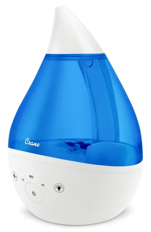 CRANE AIR Drop 2.0 4-in-1 1-gallon Cool Mist Humidifier - Blue/white