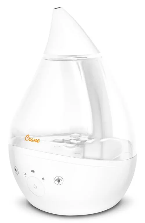 CRANE AIR Drop 2.0 4-in-1 1-gallon Cool Mist Humidifier - Clear/ White
